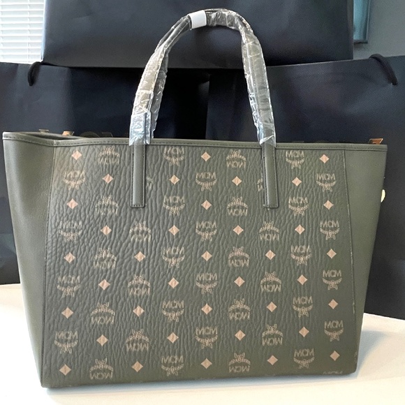 MCM | Bags | Mcm Sea Turtle Green Visetos Classic Tote Bag | Poshmark